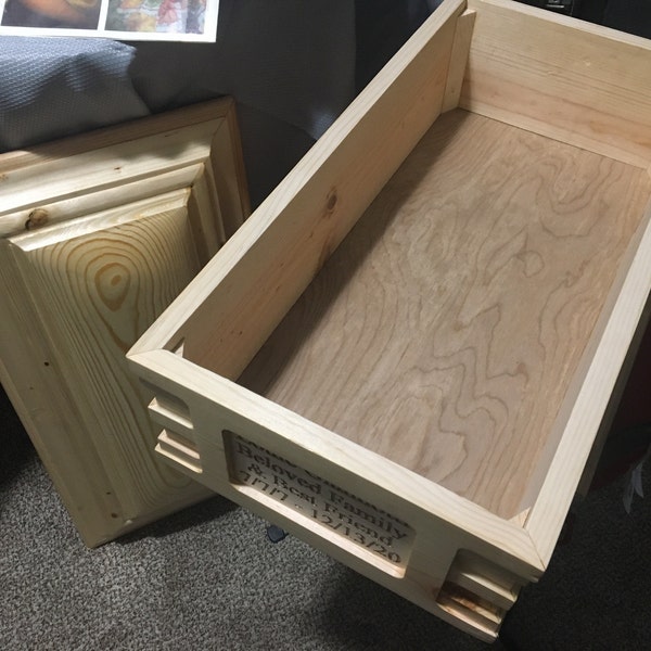 12 X 24 Pet Casket & Memory Chest Custom Pet Funeral Box, Pet Coffin ...