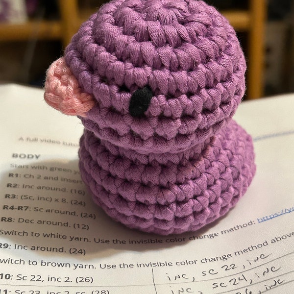 Pocket Duckling Crochet Pattern Good Luck Duck Amigurumi Tutorial ...