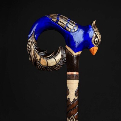 VIP Eagle Walking Stick Walking Cane Wood Cane Hand Carved Hiking Stick ...