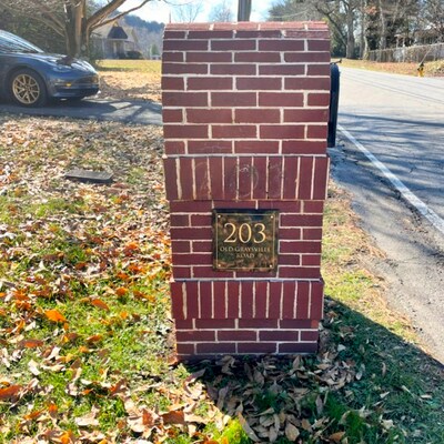 Stone Address Plaque With Engraved Numbers. Address Sign Made From ...