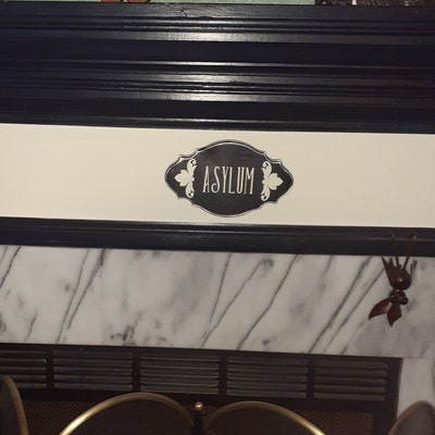 Asylum Gothic Wall Decor, Asylum Sign, Gothic Home Decor, Halloween ...