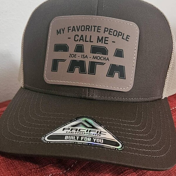 Dad American Flag Trucker Hat, Personalized Dad Hat, Fathers Day Gift ...