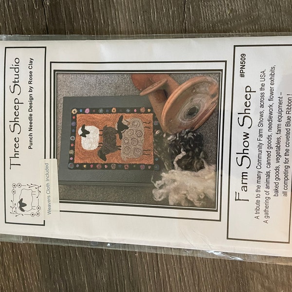 Farm Show Sheep - Punch Needle Pattern - #PN509 - Needlepunch ...