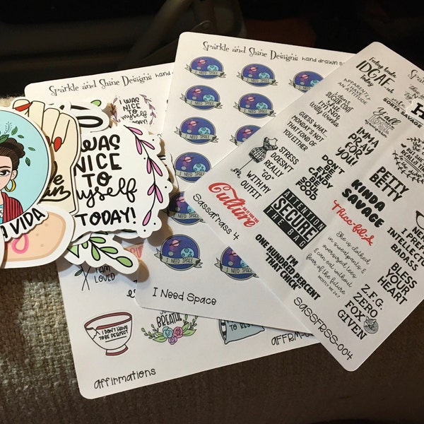 Sassy Stickers - Petty Betty Planner Stickers - Etsy