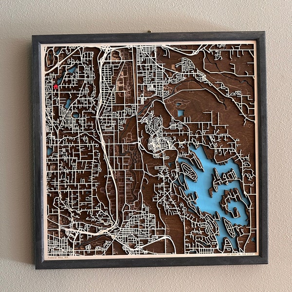 Personalized Wooden World Clock With Epoxy Water, Custom Epoxy Resin ...