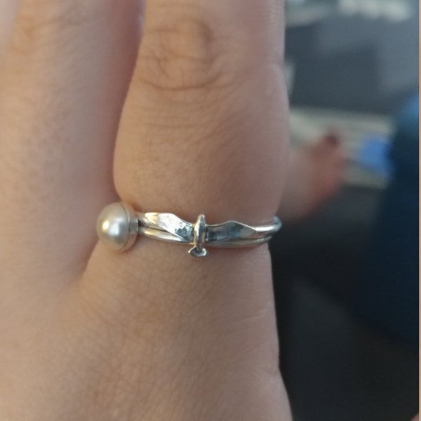 Bird Ring, Sterling Silver, Seagull, Stacking Ring, Nature Inspired ...