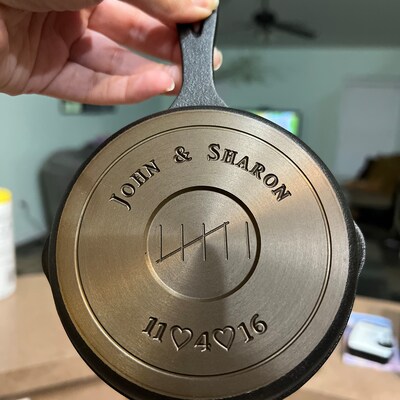 5 Inch Engraved Cast Iron Skillet Custom Anniversary, Decorative - Etsy
