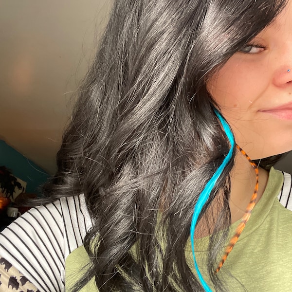 Feather Hair Extension Kit, 6 Real Feathers, Pick Your Length Short to ...