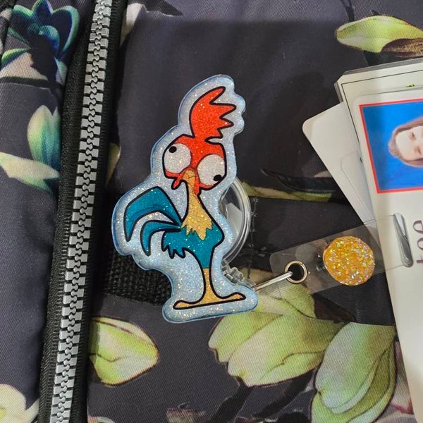 Hei Hei Moana Retractable ID Badge Reel - Nurse, Teacher, Office - Etsy