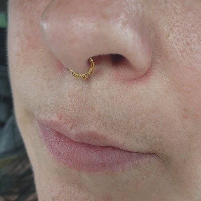 Minimalist Septum Ring, 6mm Snug Fit Septum Hoop, Gold Septum Hoop ...