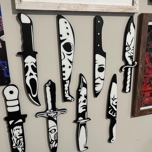 Horror Set Splatter White! Plastic 8 Pieces Ghostface,chucky, Freddy ...