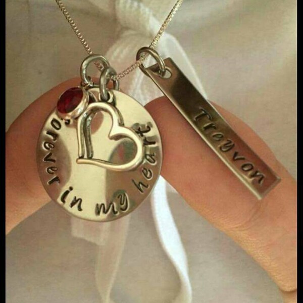 Sympathy Gift Forever in My Heart Necklace Loss of a Loved One RIP ...