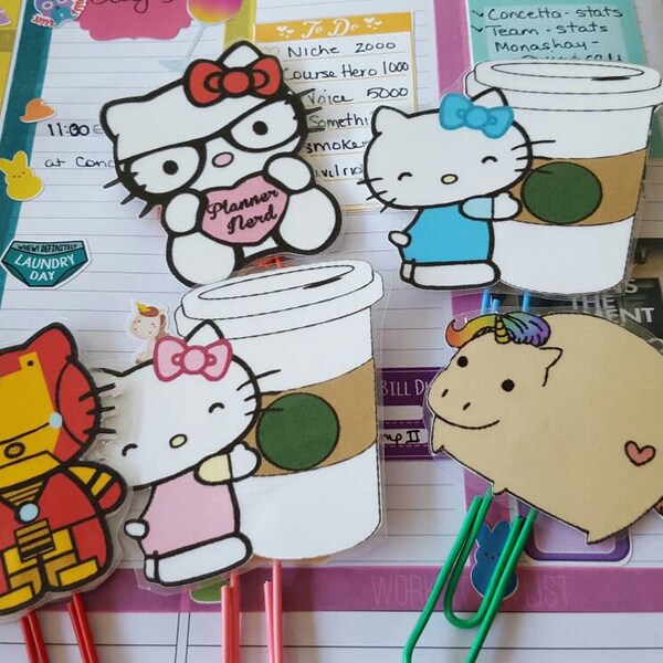 Chibi Kitkat Kitsune Concha Printable Happy Planner, Mini Happy Planner ...