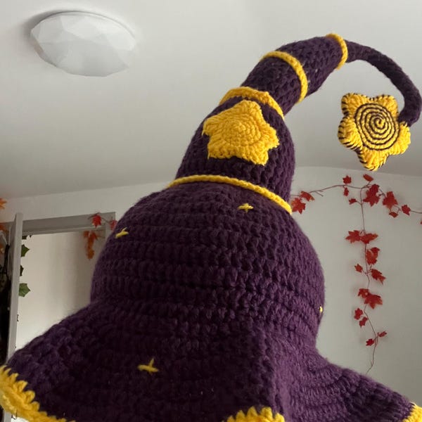 Wizard Hat Pattern, Crochet Witch Hat Pattern , Halloween Headband ...