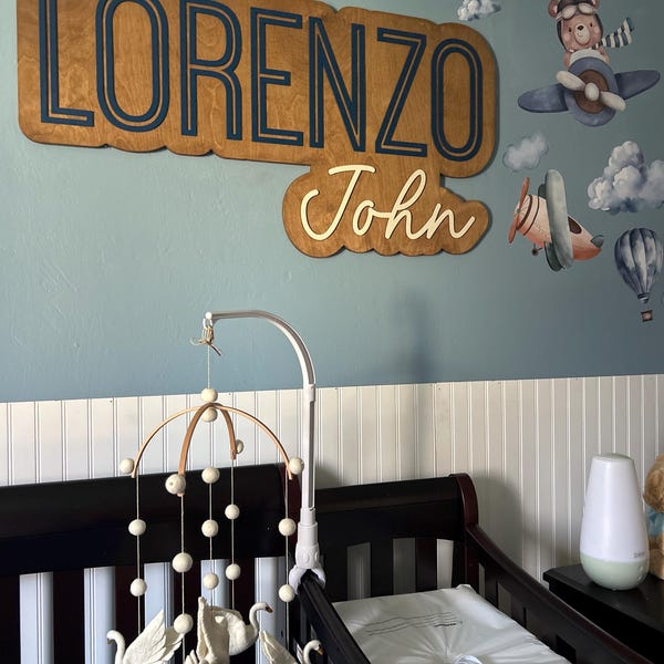 Nursery Name Sign, Baby Shower Personalized Gift, Baby Nursery Kids ...