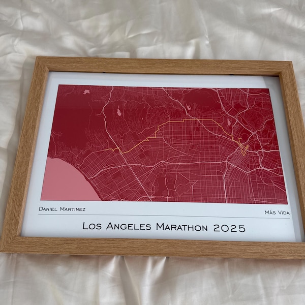 Any Marathon Running Map, Photo & Medal Display Frame : Gift for ...