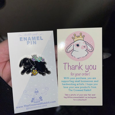 Black Lop Bunny Pin Enamel Pin Rabbit Pin Bunny Pin White - Etsy