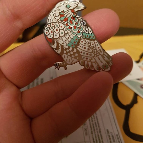 Enamel Raven Pins - Etsy
