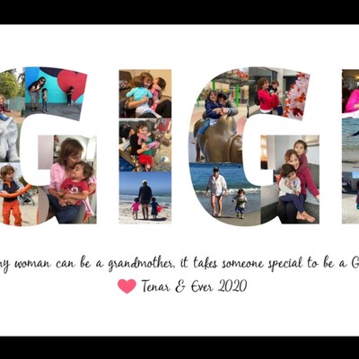 Personalized Word Photo Collage, Custom Picture Collage, Personalised ...