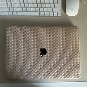Woven Leather Milky Beige Hard Case Cover for MacBook Air 13 MacBook ...