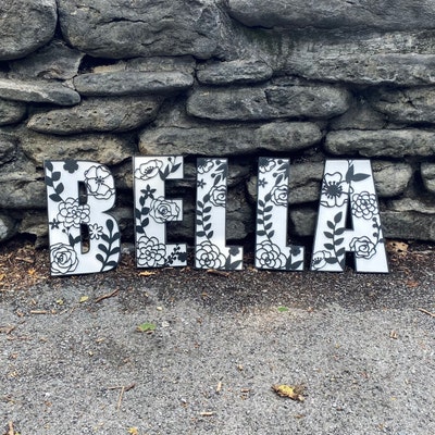 Mila Floral Alphabet File SVG, Flower Name Sign, Luckyheartdesignsco - Etsy