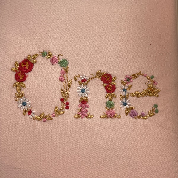 Machine Embroidery Design 4 X4 Hoop First Birthday One Year Old ...