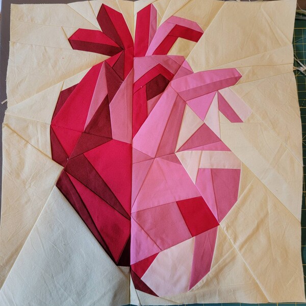 Heart Foundation Paper Piecing Pattern - Etsy