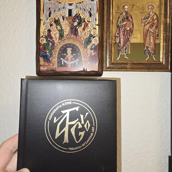 Archangel Michael Orthodox Icon - Handmade With Gold Leaves - Mounting ...