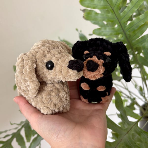 Dachshund Dog Crochet Patterns, Stuffed Animal Crochet Pattern ...