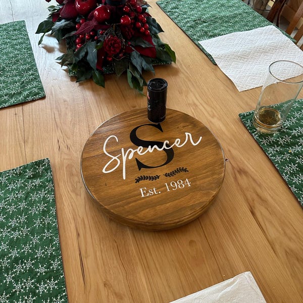 Personalized Lazy Susan, Wedding Gift, Housewarming Gift, Mothers Day ...