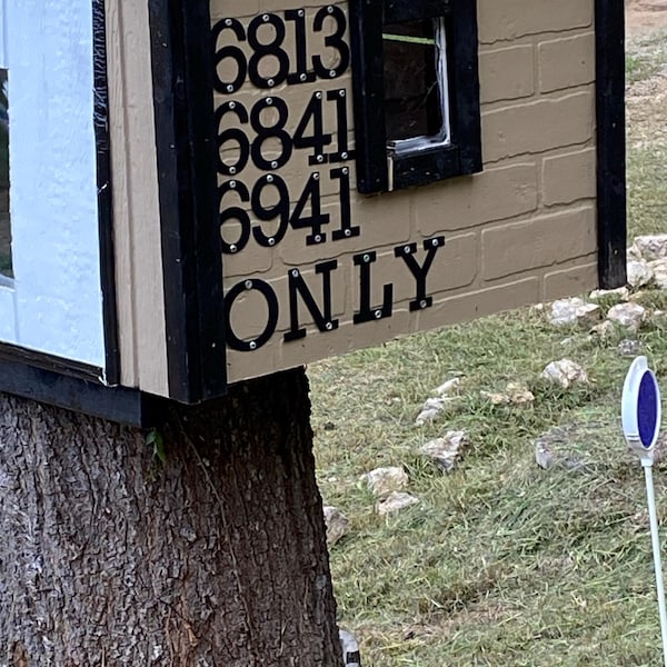 3" Metal House Number - Modern House Number - Metal Address Number ...