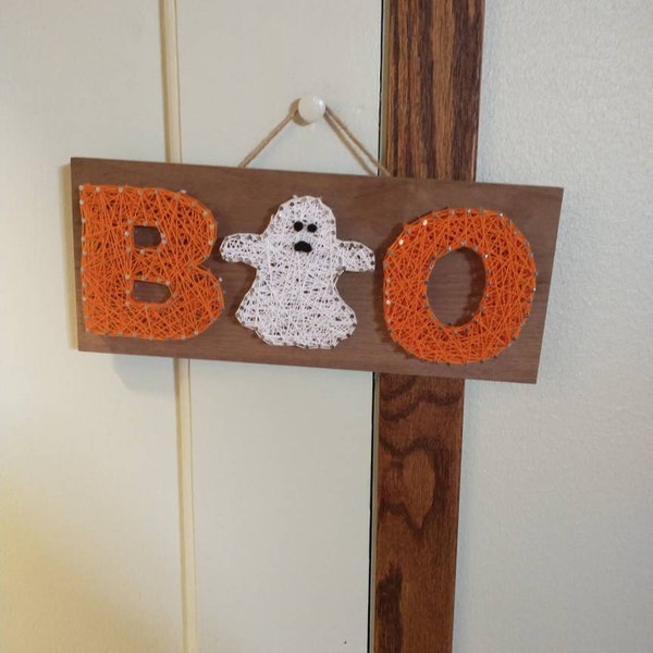 12" X 5" BOO Ghost String Art Kit | DIY Adult Craft Project - Etsy