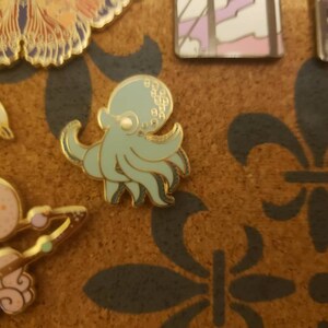 Chibi Octopus Enamel Pin - Etsy