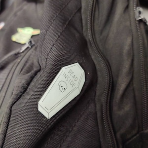 Dead Inside Coffin Enamel Pin - Etsy