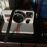 Vintage Polaroid Onestep SX-70 White Rainbow Stripe Instant Film Camera ...