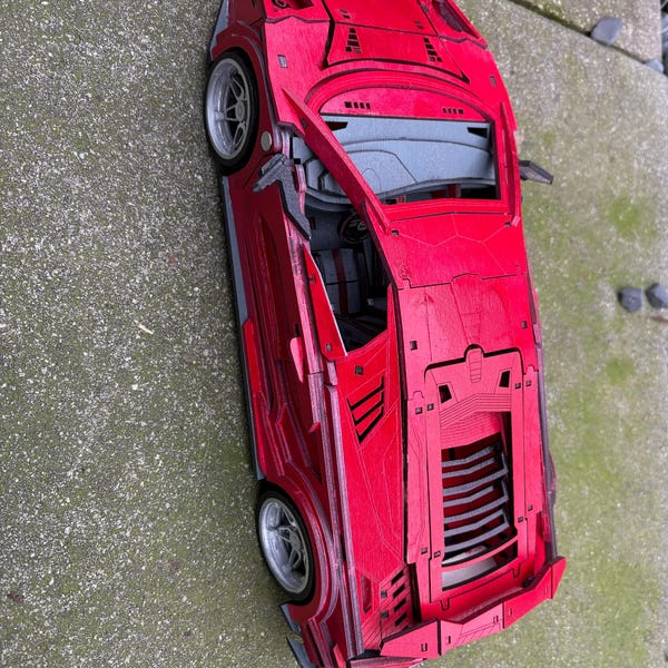 Lamborghini 3D Car Model Laser Cut Files | Digital Download ...