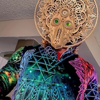 Deity Mask Festival Fashion Sacred Geometry God Headdress Goddess ...