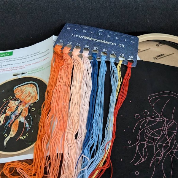 Human Organs and Flowers Embroidery Kit for Beginners, Lung/brain ...