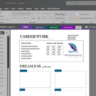 Ultimate Onenote Planner for Business, Corporate Planner for Team ...