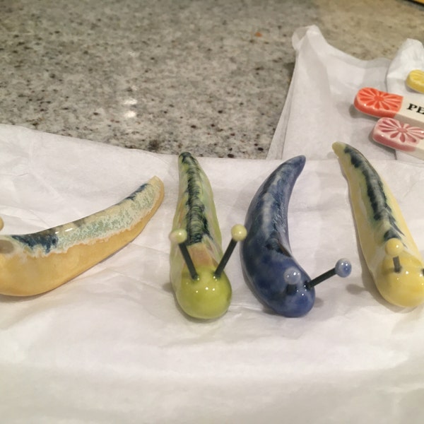 Handmade Ceramic Garden Slug, Whimsical Plant Decor - Etsy