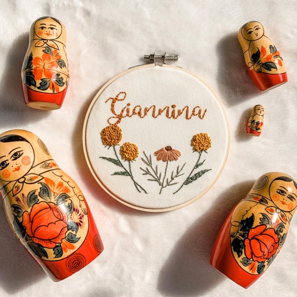 Personalized Embroidery Kit, Beginner Embroidery Kit, Custom Name ...