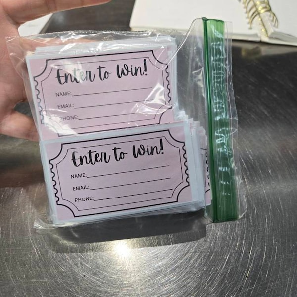 Printable Raffle Tickets, Enter to Win Tickets, Printable Enter to Win ...