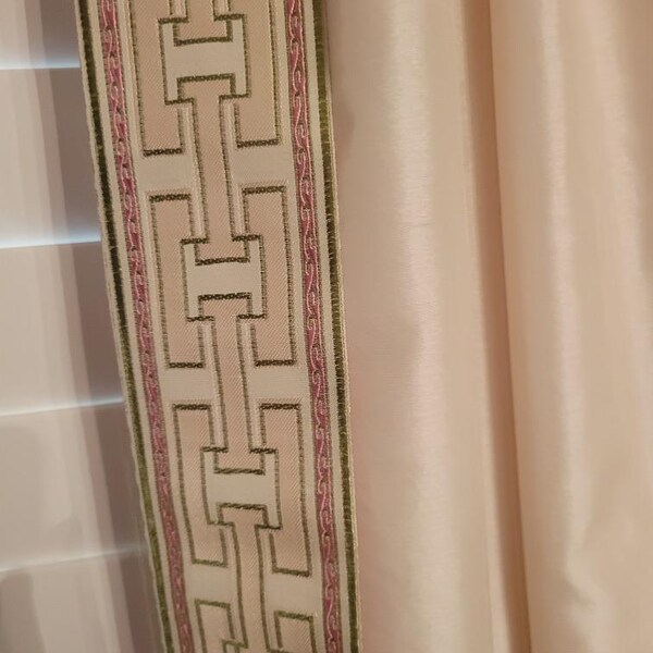Curtain Fabric Orange Leaves Trim Tape for Drapery Yard, Designer ...