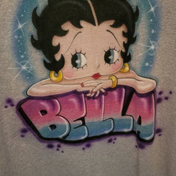 Betty Boop Custom T Shirt Airbrushed & Personalized With Any Name. - Etsy