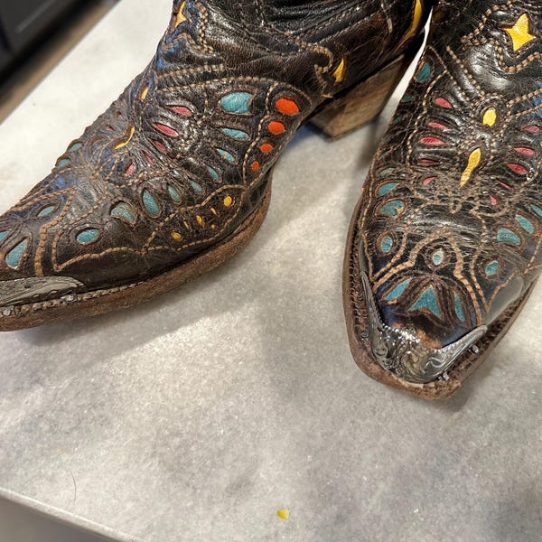 Cowboy Western Boot Tips Toe Plates Guards for Round Toed Boots One ...