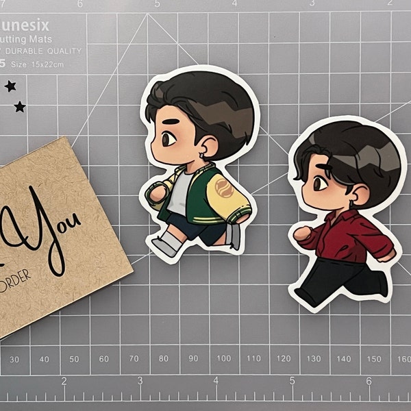 KINNPORSCHE the Series Running Chibi Stickers - Etsy