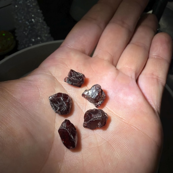 Rough Garnet Natural Red and Pink Garnet Untreated January Birthstone ...