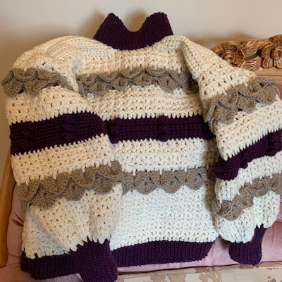 Super Oversized Crochet Color Pop Sweater - Etsy