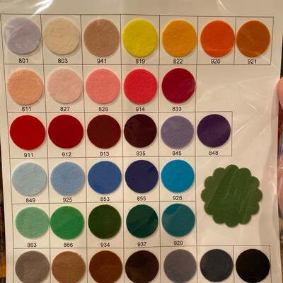 Color Chart - Etsy