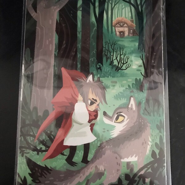 Little Red Werewolf 8x12 Art Print - Etsy